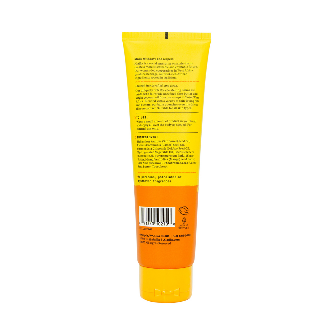 Authentic African Miracle Melting Balm, Fragrance Free 4oz – Alaffia